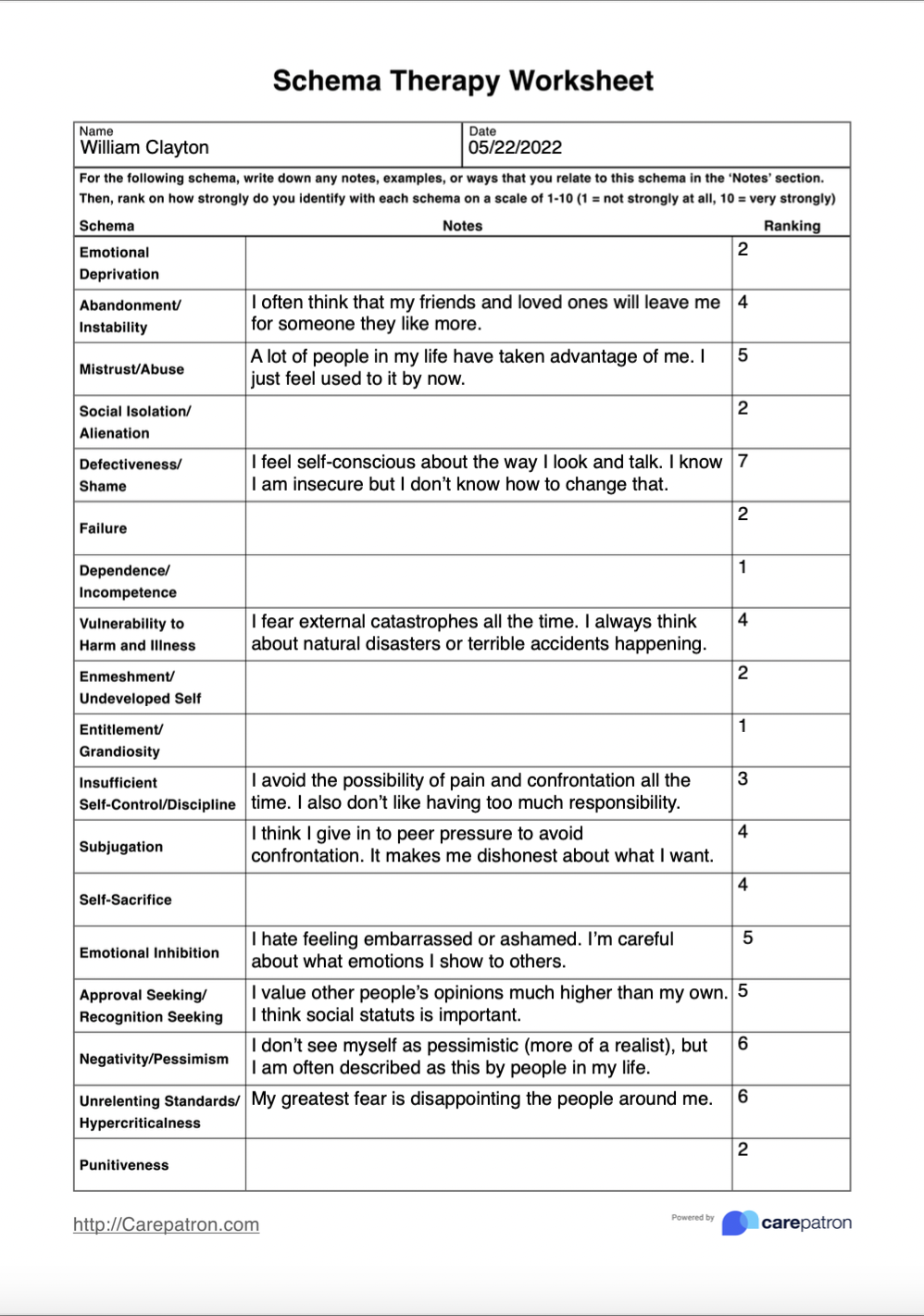 Schema Assessment Worksheet Template Editable Fillable 56 OFF
